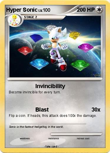 Pokémon Hyper Sonic 612 612 - Invincibility - My Pokemon Card