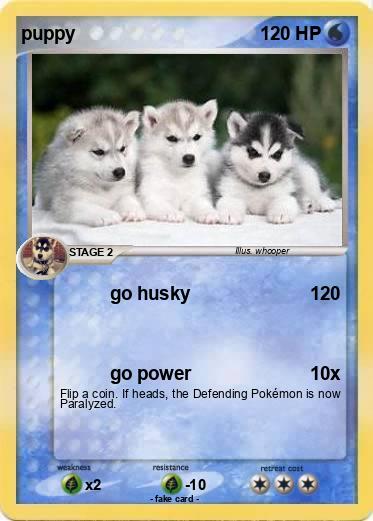 Pokémon puppy 1245 1245 - go husky - My Pokemon Card