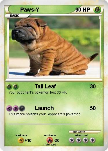 Pokémon Paws Y - Tail Leaf - My Pokemon Card