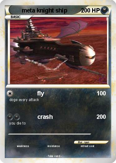 Pokémon meta knight ship - fly - My Pokemon Card