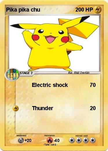Pokémon Pika pika chu 4 4 - Electric shock - My Pokemon Card