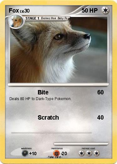 Pokémon Fox 405 405 - Bite - My Pokemon Card