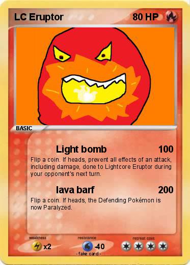 Pokémon LC Eruptor 1 1 - Light bomb - My Pokemon Card