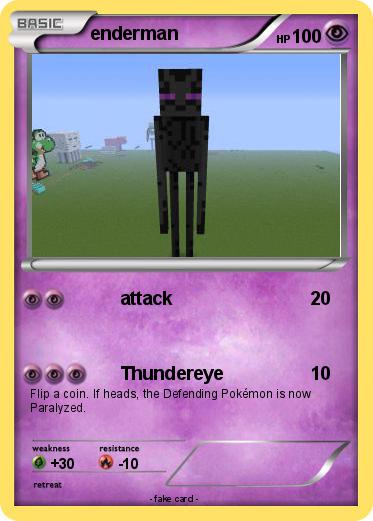 Pokémon enderman 1227 1227 - attack - My Pokemon Card
