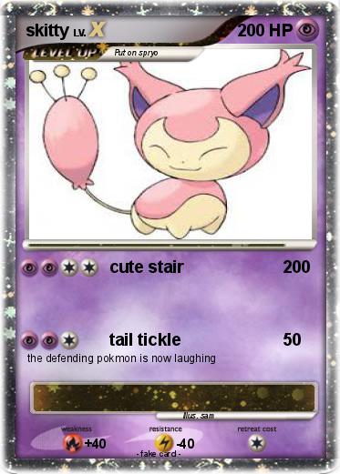 Pokémon skitty 135 135 - cute stair - My Pokemon Card