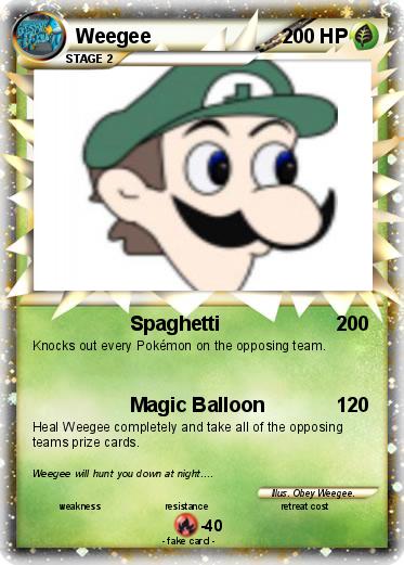 Pokémon Weegee 1060 1060 - Spaghetti - My Pokemon Card