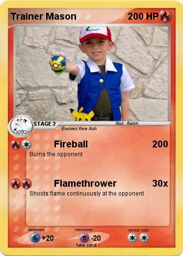 Pokémon Trainer Mason - Fireball - My Pokemon Card
