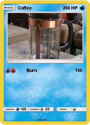 Pokémon Coffee 154 154 - Burn - My Pokemon Card
