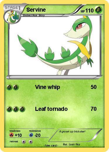 Pokémon Servine 283 283 - Vine whip - My Pokemon Card