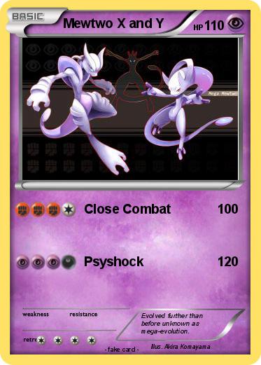 Pokémon Mewtwo X and Y 1 1 - Close Combat - My Pokemon Card