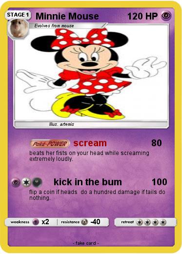 Pokémon Minnie Mouse 28 28 - scream - My Pokemon Card