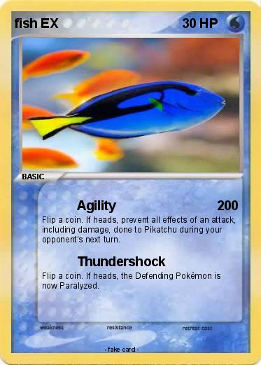 Pokémon fish EX 5 5 - Agility - My Pokemon Card