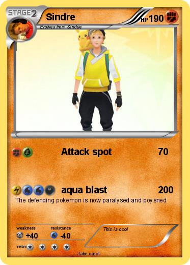Pokémon Sindre 10 10 - Attack spot - My Pokemon Card