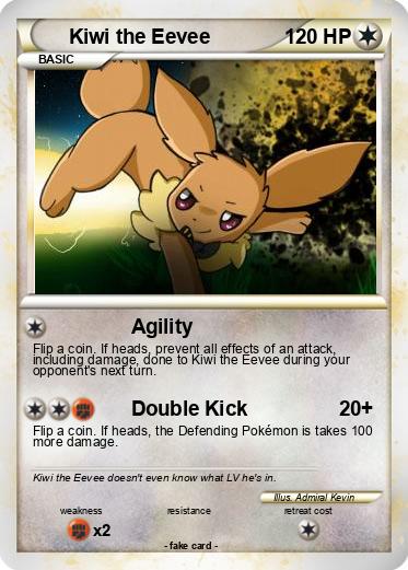 Pokémon Kiwi the Eevee - Agility - My Pokemon Card