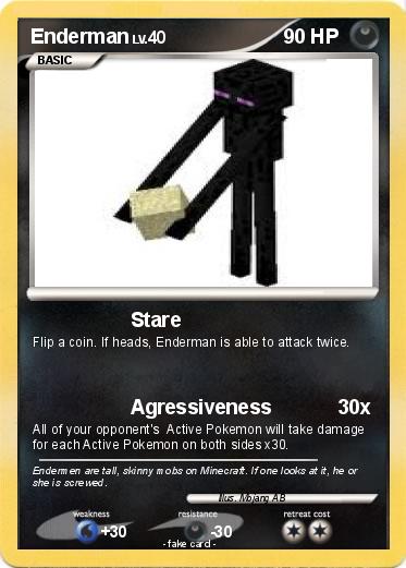 Pokémon Enderman 163 163 - Stare - My Pokemon Card