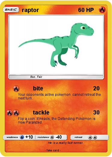 Pokémon raptor 407 407 - bite - My Pokemon Card