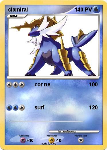 Pokémon clamiral 221 221 - cor ne - Ma carte Pokémon