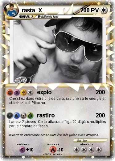 Pokémon rasta X - explo - Ma carte Pokémon