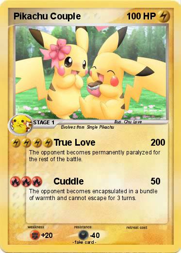 Pokémon Pikachu Couple 6 6 - True Love - My Pokemon Card