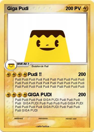 Pokémon Giga Pudi - Pudi !! - Ma carte Pokémon