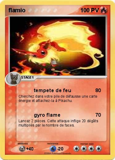 Pokémon flamio - tempete de feu - Ma carte Pokémon