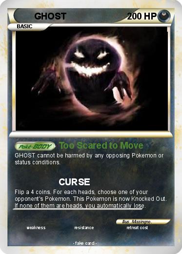 Pokémon GHOST 1790 1790 - Too Scared to Move - My Pokemon Card