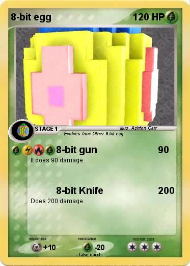 Pokémon 8 bit egg - 8-bit gun - My Pokemon Card