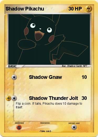 Pokémon Shadow Pikachu 1079 1079 - Shadow Gnaw - My Pokemon Card