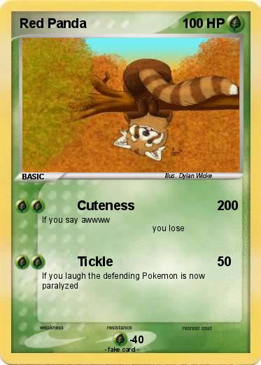 Pokémon Red Panda 28 28 - Cuteness - My Pokemon Card