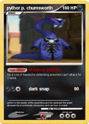 Pokémon pythor p chumsworth - shadow vanish - My Pokemon Card
