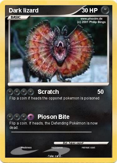 Pokémon Dark lizard 7 7 - Scratch - My Pokemon Card