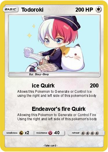 Pokémon Todoroki 35 35 - ice Quirk - My Pokemon Card