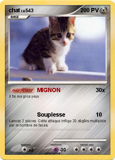 Pokémon chat 3616 3616 - MIGNON - Ma carte Pokémon