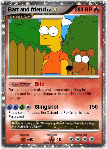 Pokémon Bart and friend - Bite - My Pokemon Card