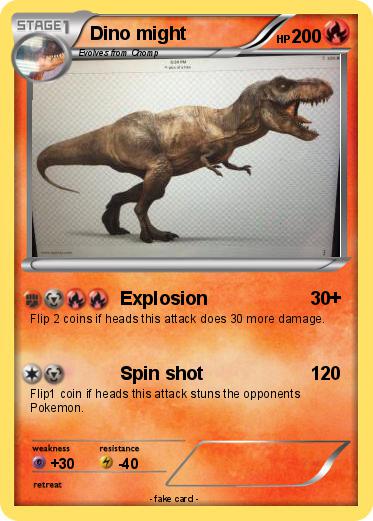 Pokémon Dino might - Explosion - My Pokemon Card