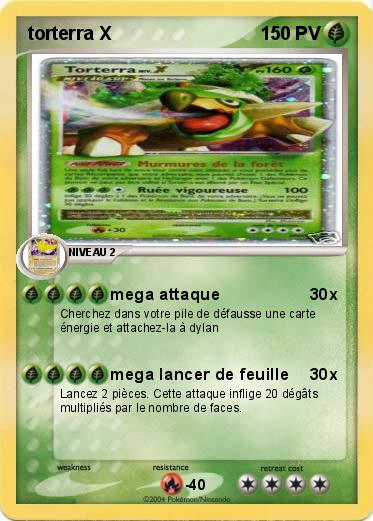 Pokémon torterra X 7 7 - mega attaque - Ma carte Pokémon