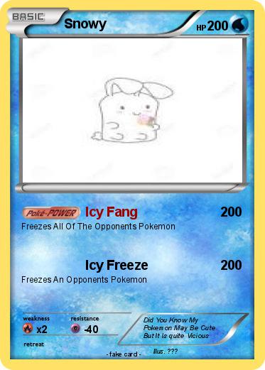 Pokémon Snowy 168 168 - Icy Fang - My Pokemon Card