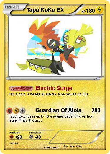 Pokémon Tapu KoKo EX 1 1 - Electric Surge - My Pokemon Card