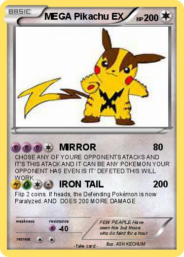 Pokémon MEGA Pikachu EX 35 35 - MIRROR - My Pokemon Card