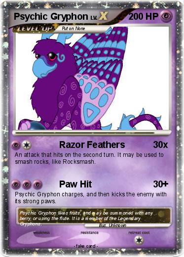 Pokémon Psychic Gryphon - Razor Feathers - My Pokemon Card