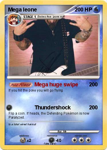 Pokémon Mega leone - Mega huge swipe - My Pokemon Card