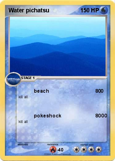 Pokémon Water pichatsu - beach 0 - My Pokemon Card