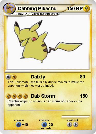 Pokémon Dabbing Pikachu 2 2 - Dab.ly - My Pokemon Card