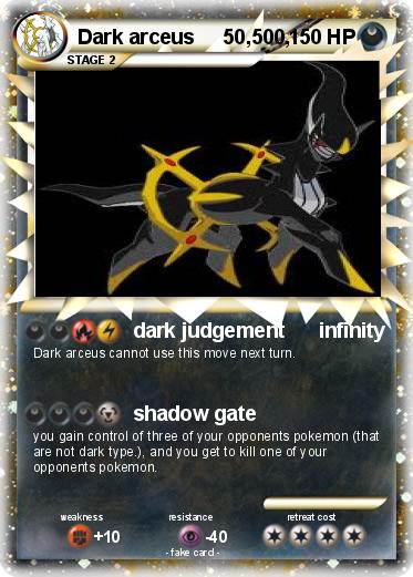 Pokémon Dark arceus 50 500 500 - dark judgement infinity - My Pokemon Card