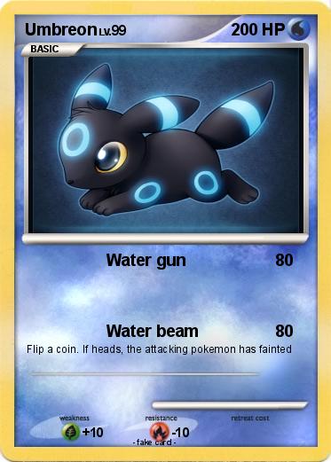 Pokémon Umbreon 298 298 - Water gun - My Pokemon Card