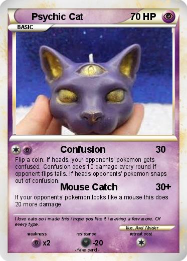 Pokémon Psychic Cat 17 17 - Confusion - My Pokemon Card