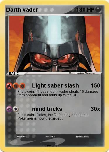 Pokémon Darth vader 1906 1906 - Light saber slash - My Pokemon Card