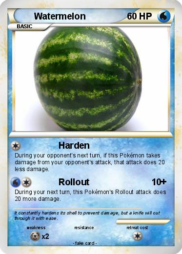 Pokémon Watermelon 58 58 - Harden - My Pokemon Card