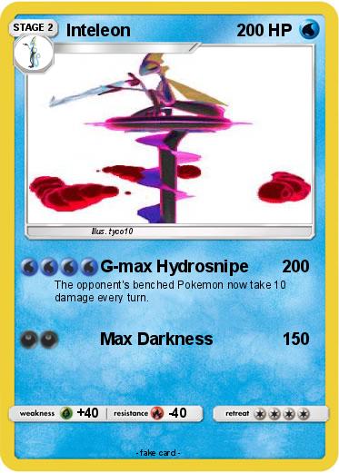 Pokémon Inteleon 5 5 - G-max Hydrosnipe - My Pokemon Card