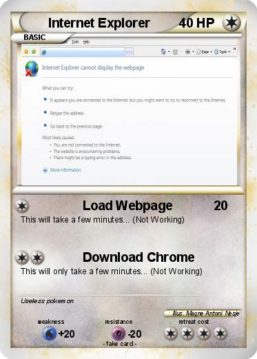 Pokémon Internet Explorer 142 142 - Load Webpage - My Pokemon Card